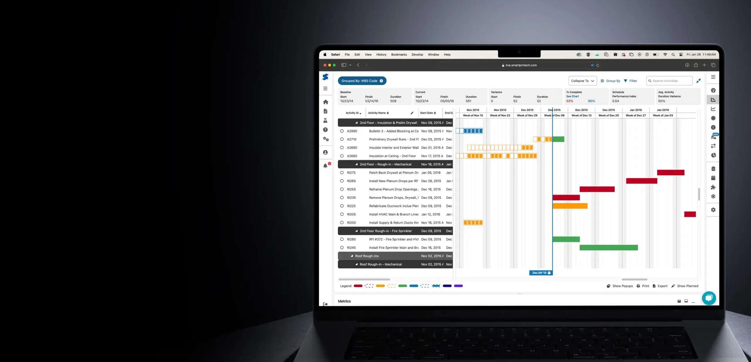 Construction Schedule Gantt Chart | SmartPM