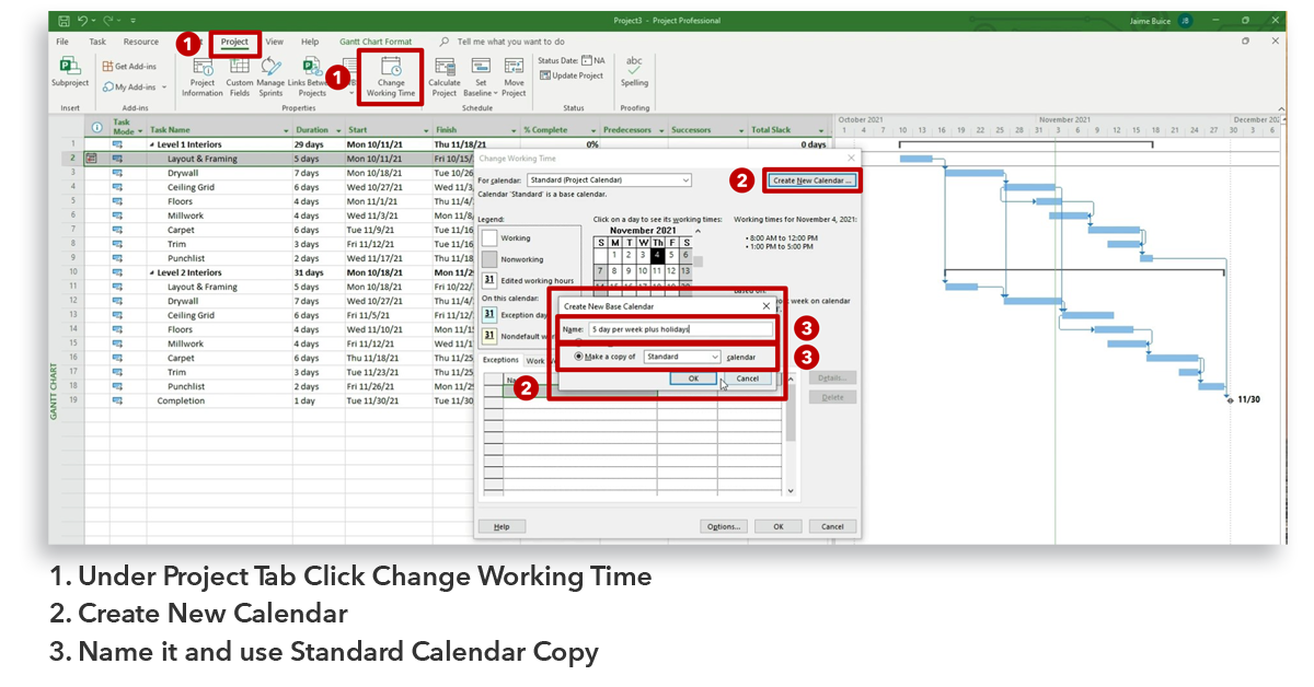 Create a MS Project Schedule for Construction in 10 Easy Steps