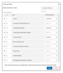 Defining Construction Schedule Controls